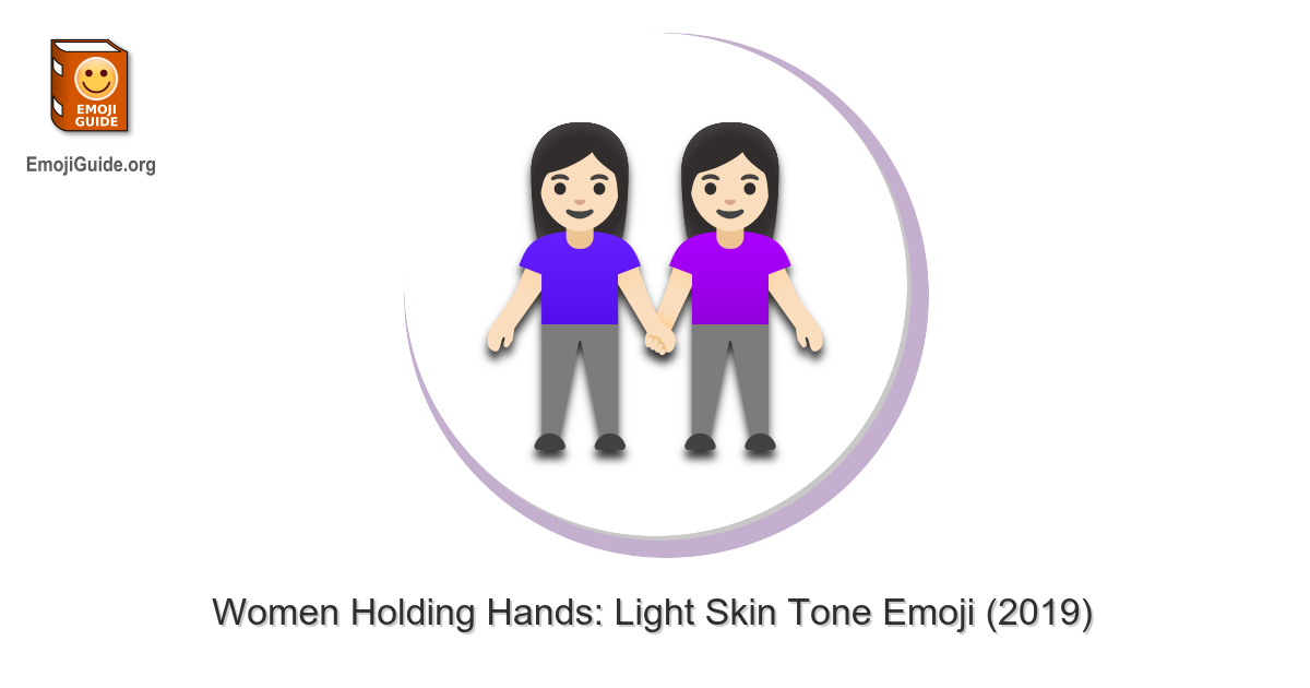 👭🏻 Women Holding Hands: Light Skin Tone