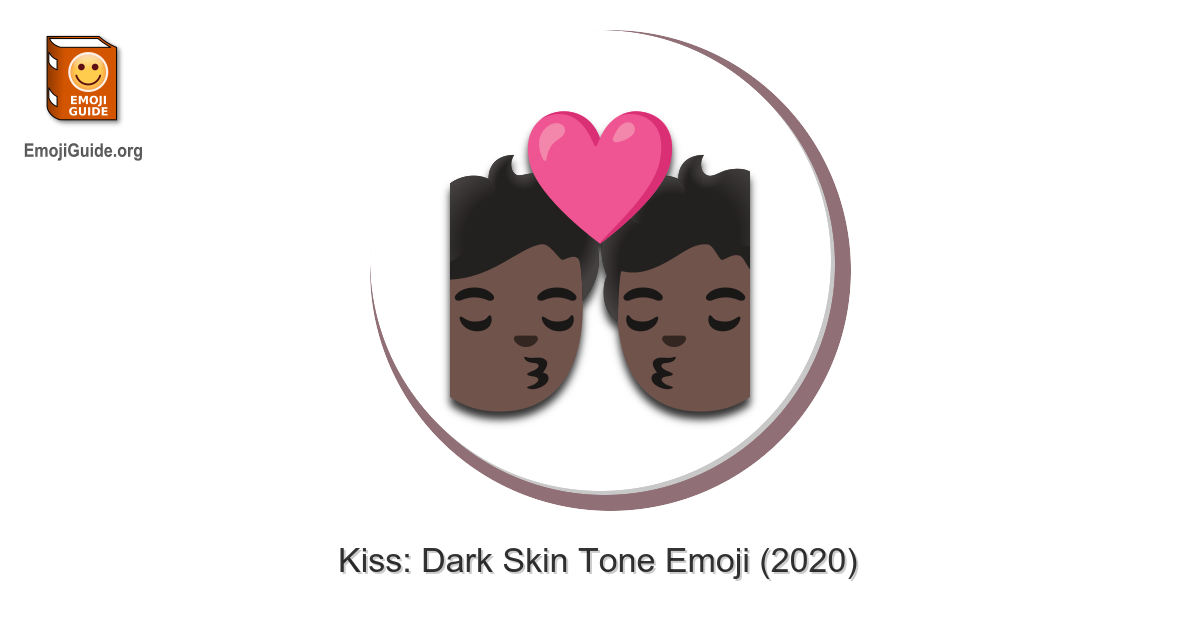 💏🏿 Kiss: Dark Skin Tone Emoji – Meaning, Pictures, Codes