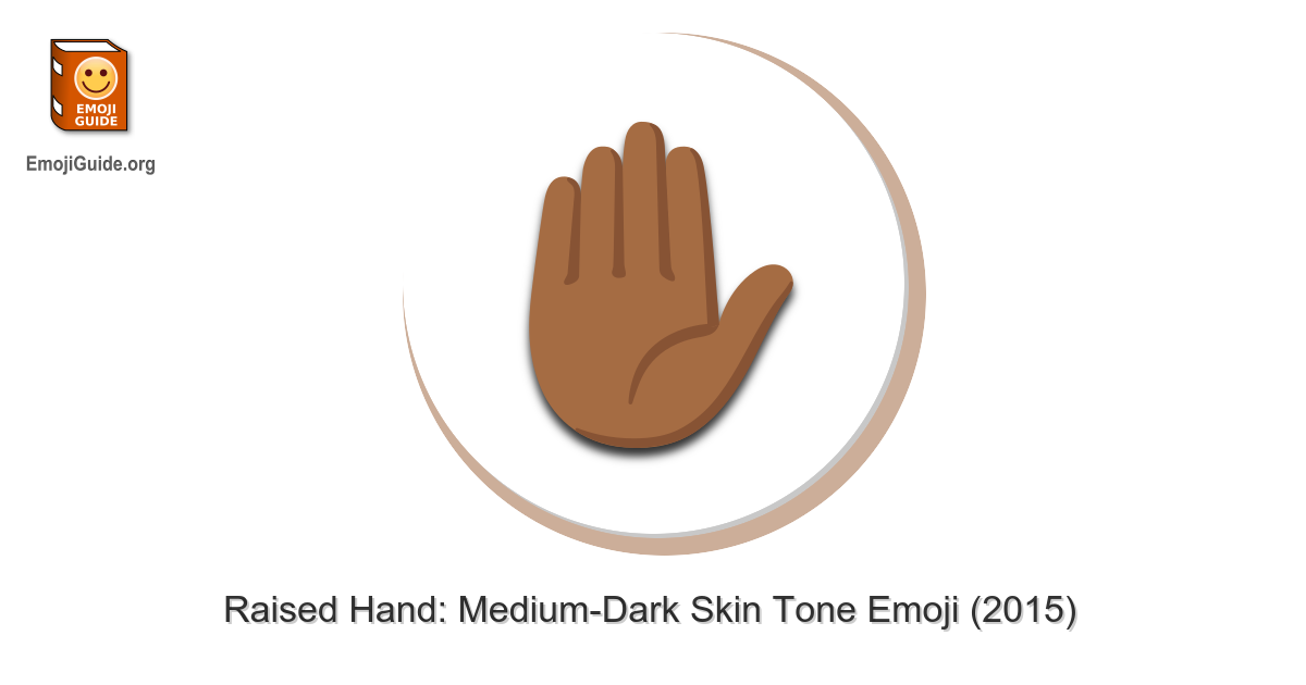 🏾 Raised Hand: Medium-Dark Skin Tone