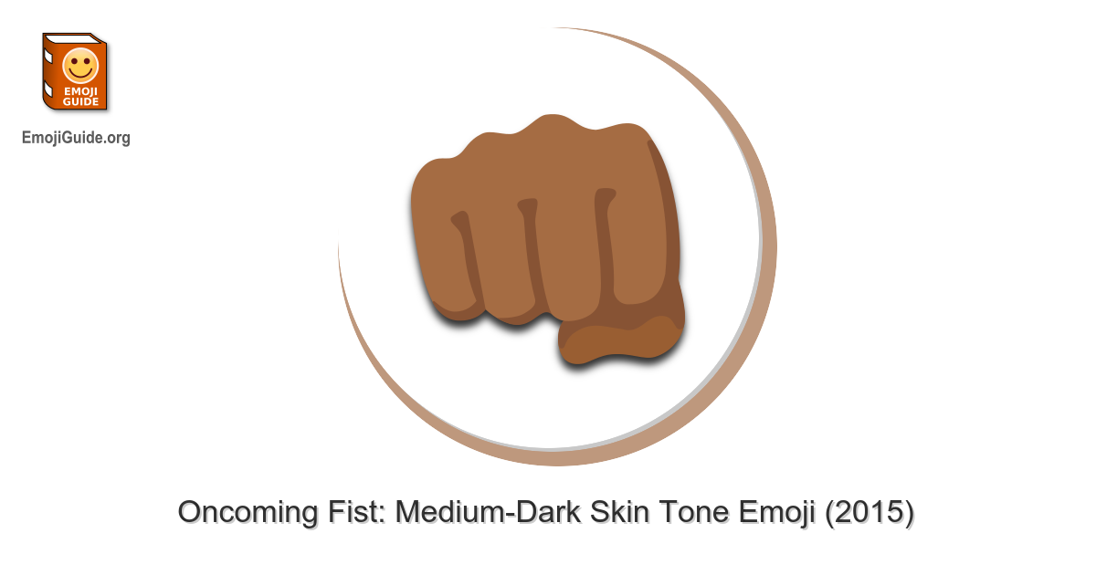 👊🏾 Oncoming Fist: Medium-Dark Skin Tone