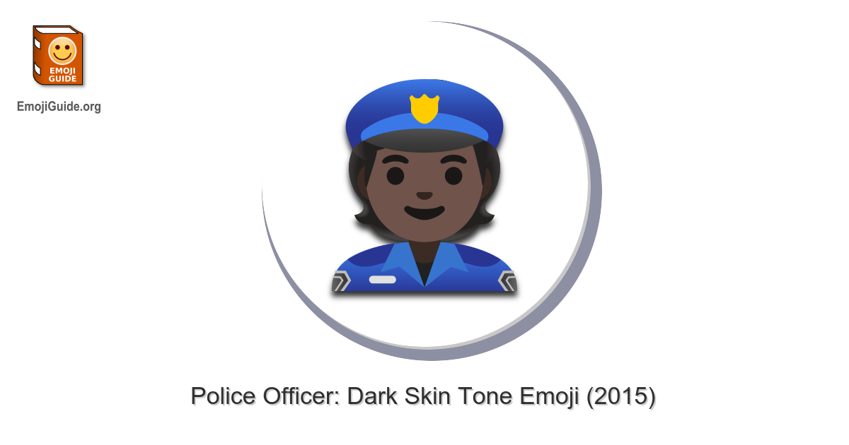 👮🏿 Police Officer: Dark Skin Tone Emoji – 📕 EmojiGuide