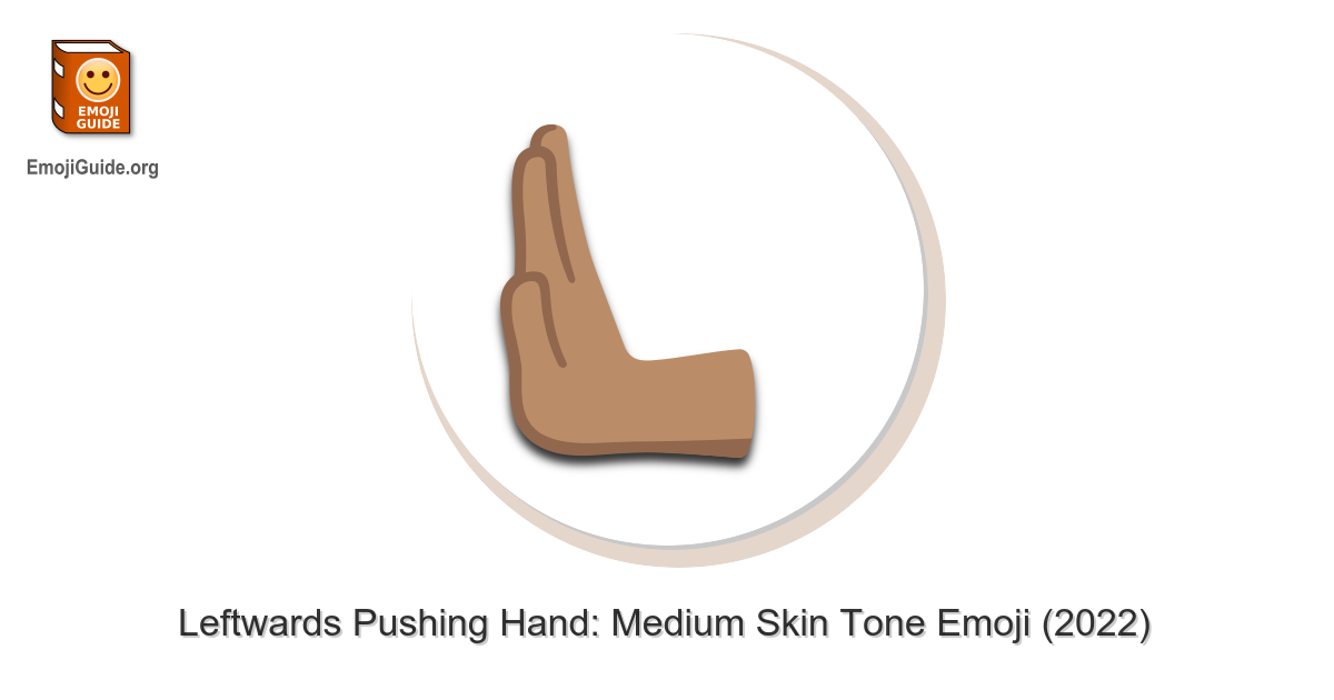 🏽 Leftwards Pushing Hand: Medium Skin Tone