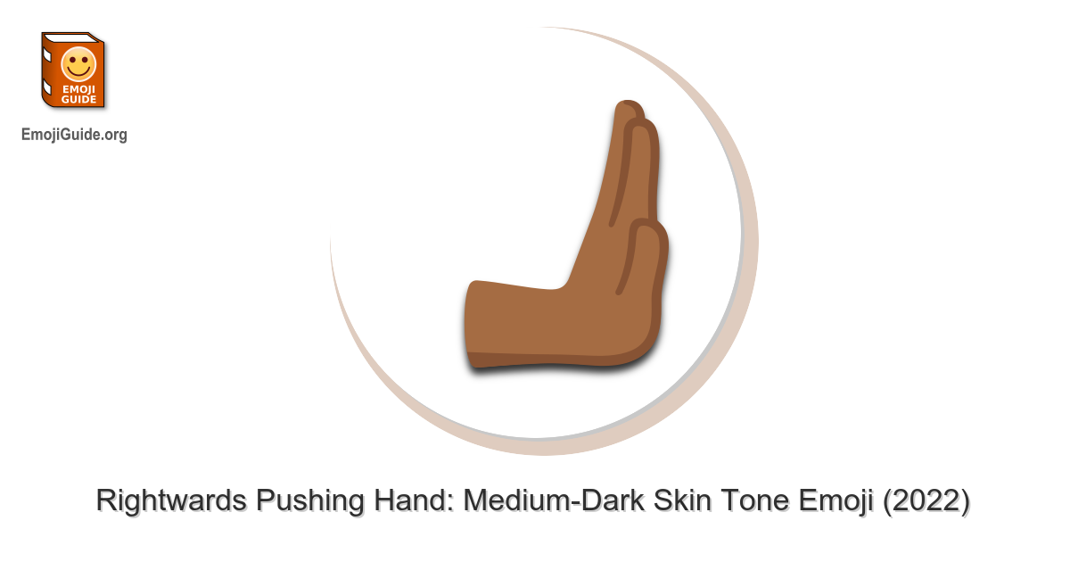 🏾 Rightwards Pushing Hand: Medium-Dark Skin Tone