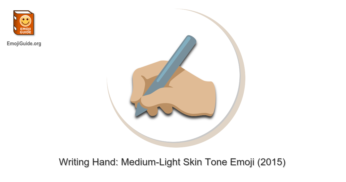 🏼 Writing Hand: Medium-Light Skin Tone