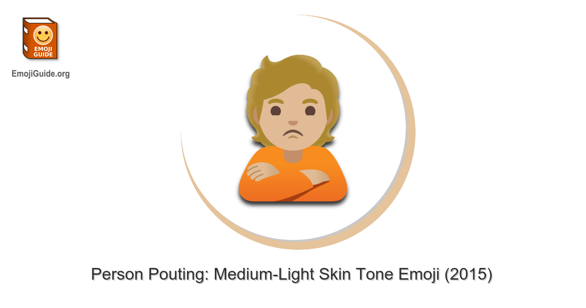 🙎🏼 Person Pouting: Medium-Light Skin Tone
