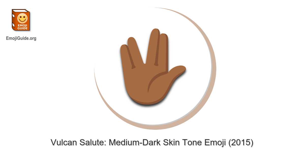 🖖🏾 Vulcan Salute: Medium-Dark Skin Tone