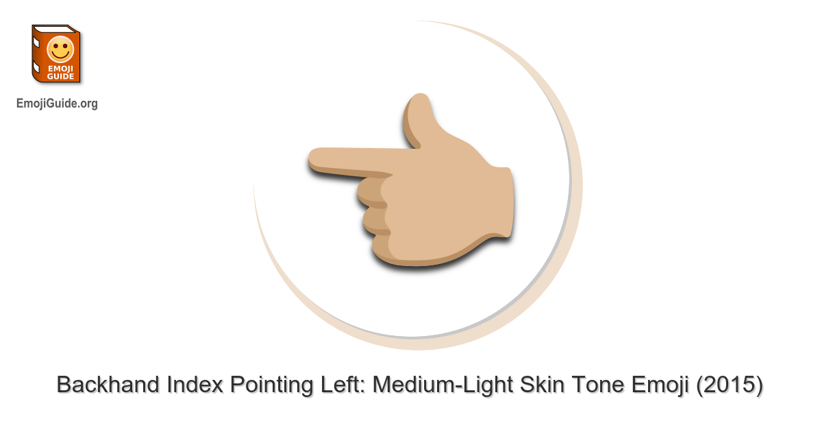 👈🏼 Backhand Index Pointing Left: Medium-Light Skin Tone