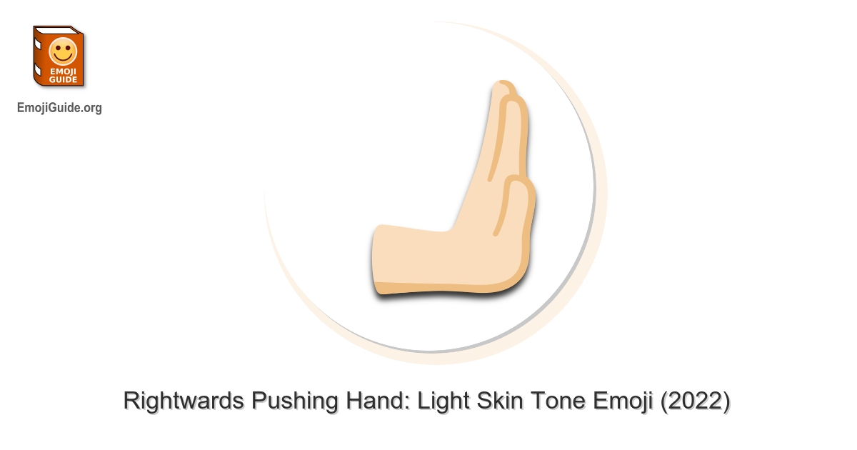 🏻 Rightwards Pushing Hand: Light Skin Tone