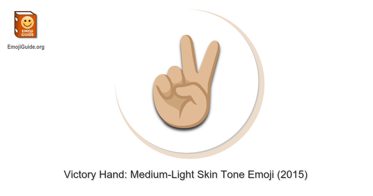 🏼 Victory Hand: Medium-Light Skin Tone