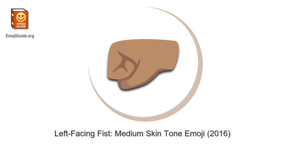 🤛🏽 Left-Facing Fist: Medium Skin Tone