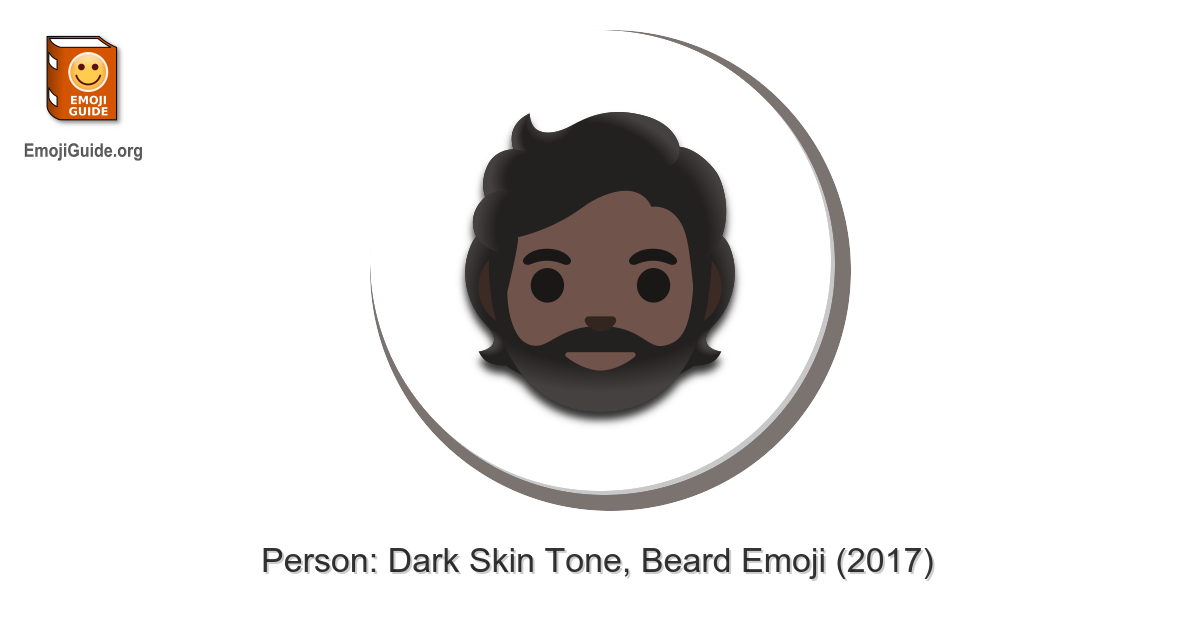 🧔🏿 Person: Dark Skin Tone, Beard Emoji – 📕 EmojiGuide
