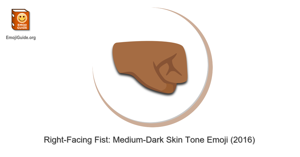 🤜🏾 Right-Facing Fist: Medium-Dark Skin Tone