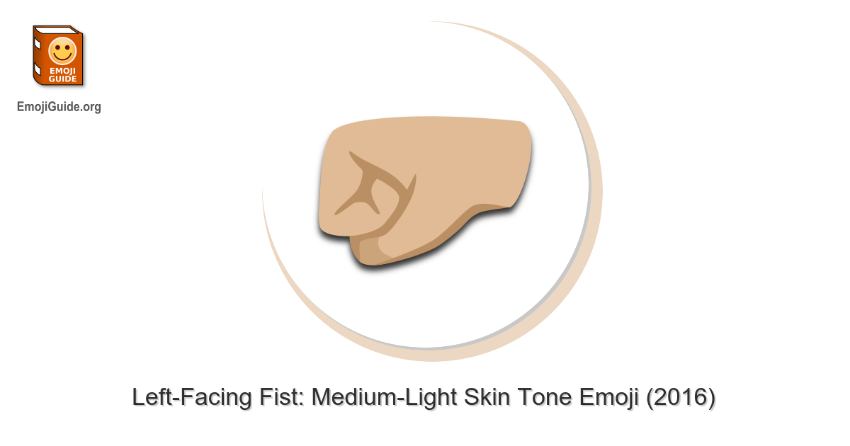 🤛🏼 Left-Facing Fist: Medium-Light Skin Tone