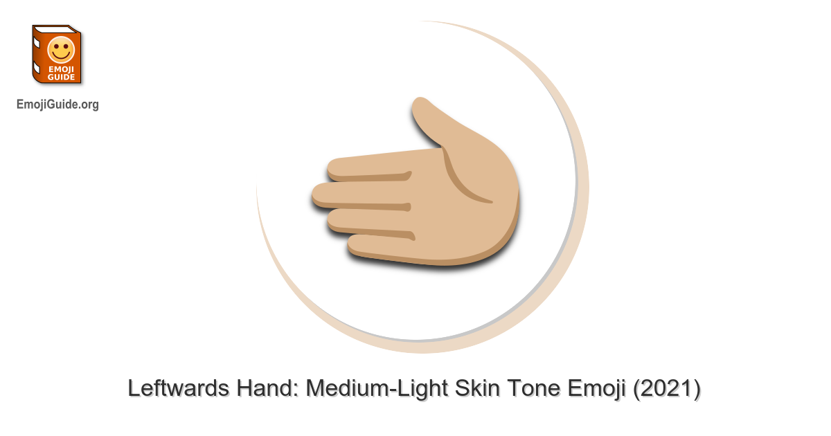 🫲🏼 Leftwards Hand: Medium-Light Skin Tone 🫲🏼 Leftwards Hand: Medium-Light Skin Tone