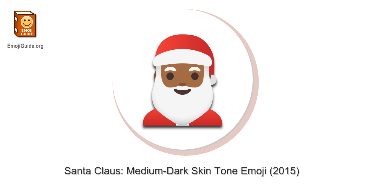 🎅🏾 Santa Claus: Medium-Dark Skin Tone
