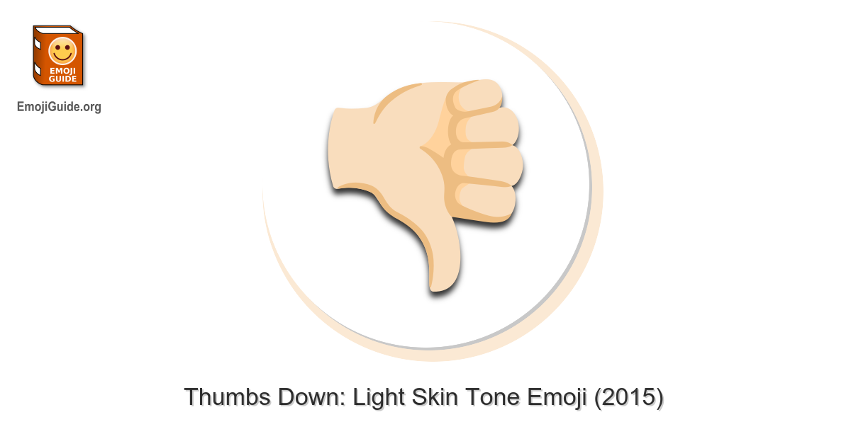 👎🏻 Thumbs Down: Light Skin Tone Emoji – 📕 EmojiGuide 👎🏻 Thumbs Down: Light Skin Tone Emoji – 📕 EmojiGuide