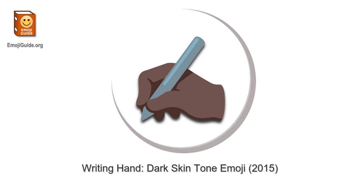 🏿 Writing Hand: Dark Skin Tone Emoji – 📕 EmojiGuide